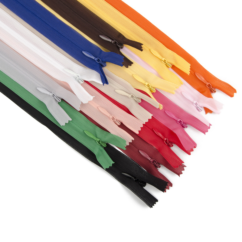 Wholesale custom invisible upholstery separating nylon lace zipper for ...